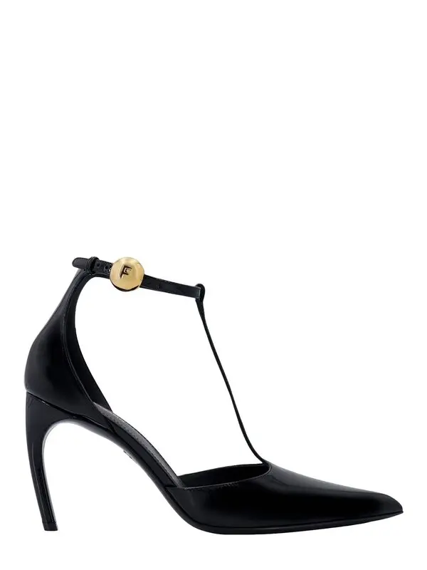 FERRAGAMO Patent Leather Décollet - Black