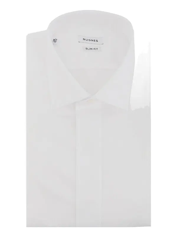 NUGNES 1920 Slim Fit Cotton Shirt - White