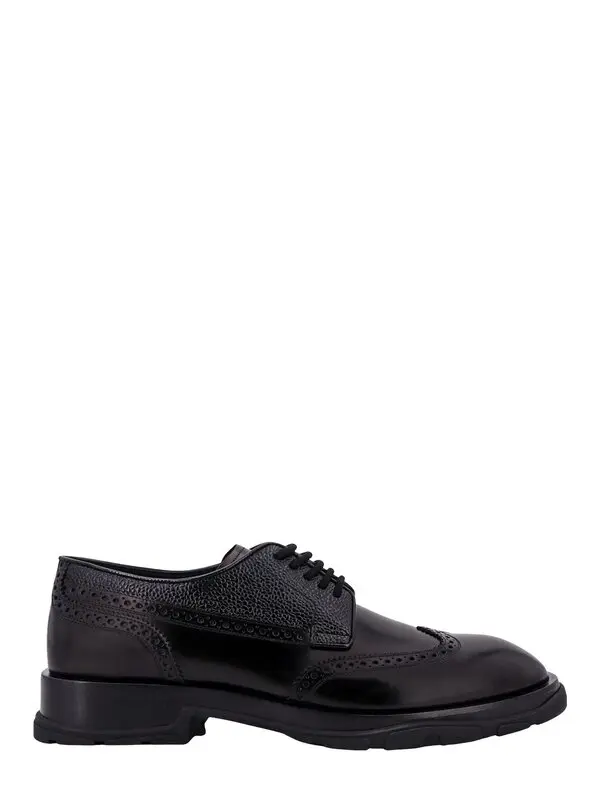 Alexander McQueen Leather Lace-up Shoe - Black