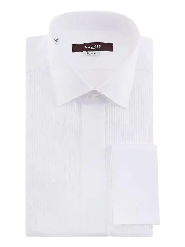 NUGNES 1920 Slim Fit Cotton Shirt - White