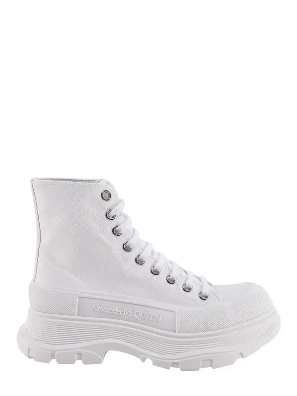 Alexander McQueen Canvas High-top Sneakers - White