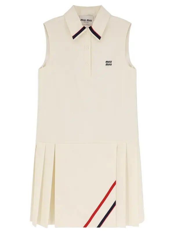 Miu Miu Virgin Wool And Mohair Short Dress - White