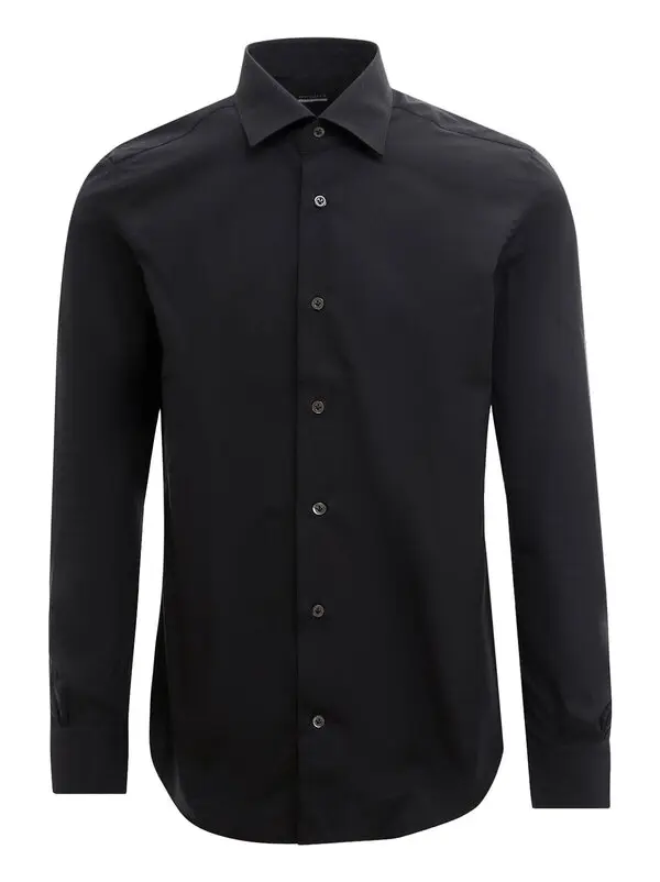 NUGNES 1920 Cotton Shirt - Black