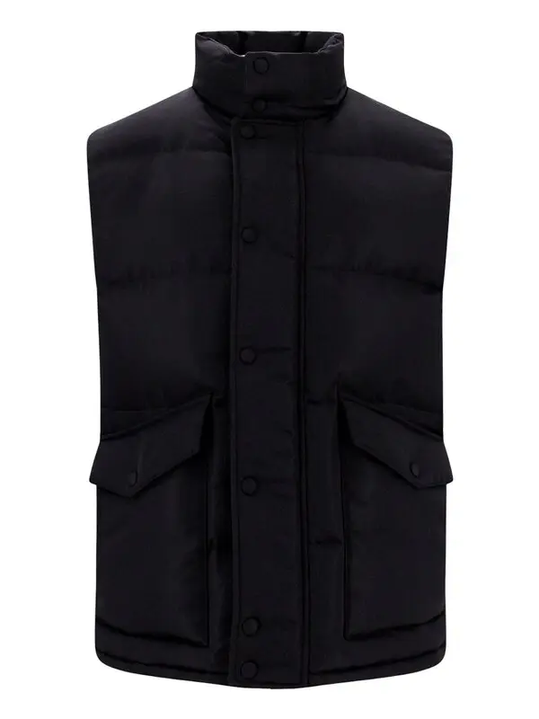 Alexander McQueen Padded And Quilted Nylon Vest With Graffiti Print - Black