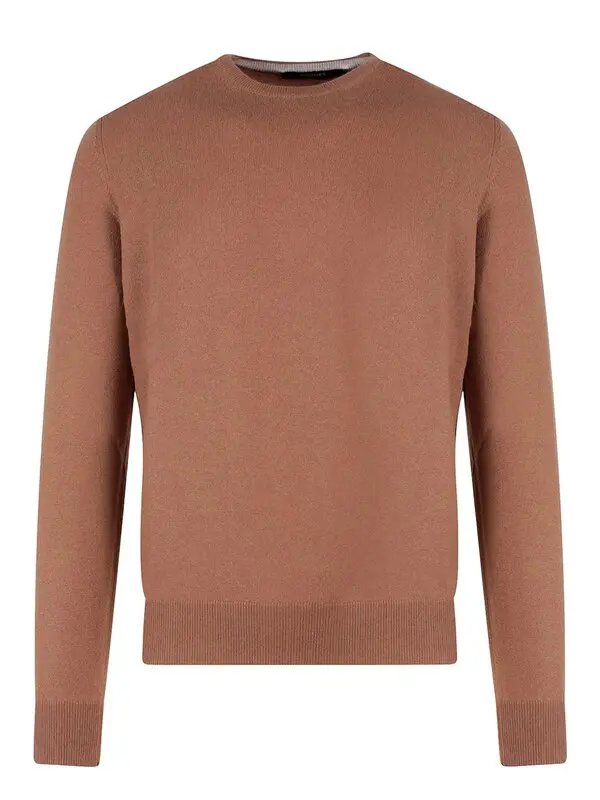NUGNES 1920 Cashmere Basic Sweater - Brown