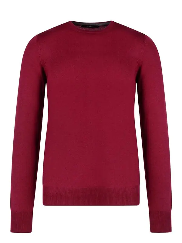 NUGNES 1920 Wool Basic Sweater - Red