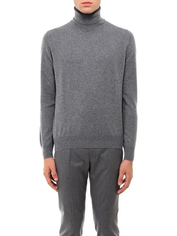 NUGNES 1920 Cashmere Turtleneck Sweater - Grey