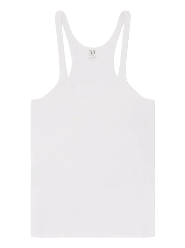 TOTEME Ribbed Cotton Tank Top - White