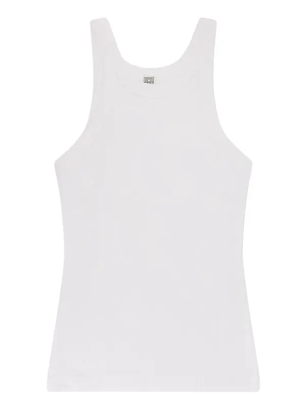 TOTEME Ribbed Cotton Tank Top - White