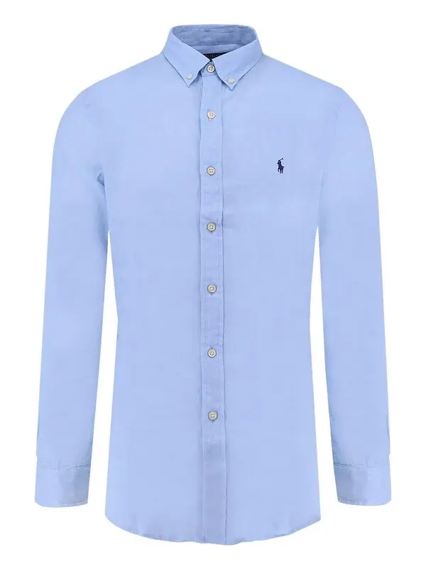 Polo Ralph Lauren Slim Fit Linen Shirt - Blue