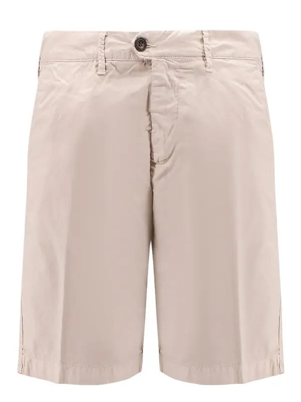 NUGNES 1920 Cotton Bermuda Shorts - Beige
