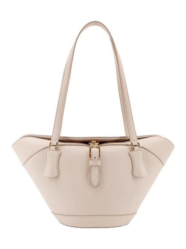 Dolce & Gabbana Cotta Capri Leather Shoulder Bag - White
