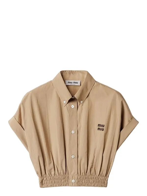 Miu Miu Poplin Shirt - Khaki