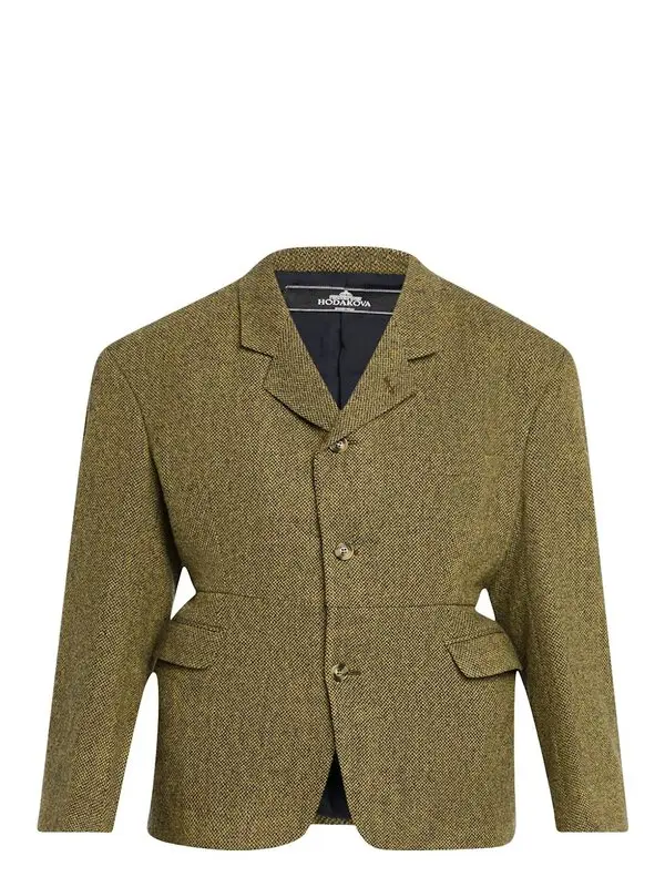 HODAKOVA Reworked Shoulder Blazer - Green