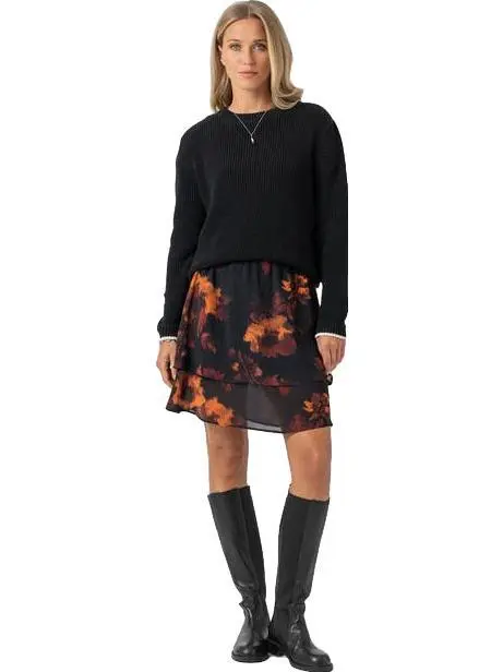 SAINT + SOFIA Etta Mini Layered Skirt - Autumn Floral