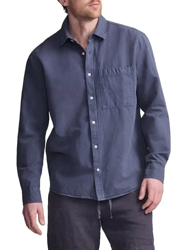 MAVI Cotton Blend Button-up Shirt - Outer Space