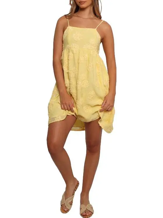 PETAL & PUP Giana Embroidered Mini Dress - Yellow