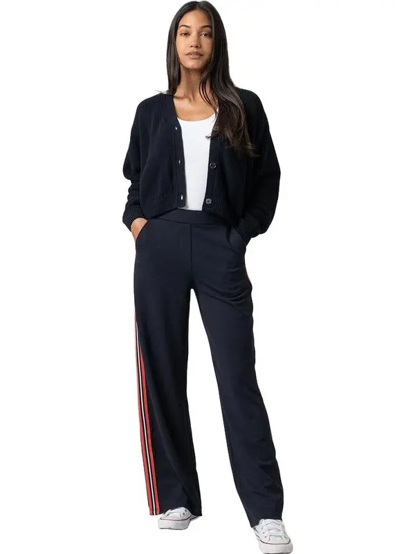 SAINT + SOFIA Victory Wide Leg Pant - Navy/red Stripe