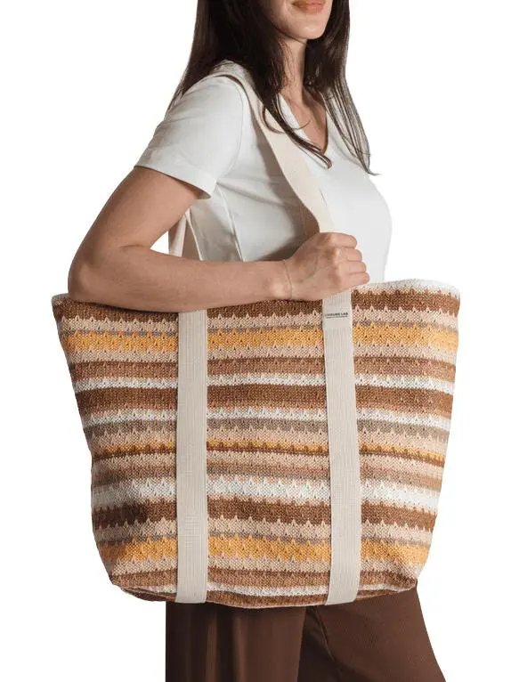 LEISURE LAB Savannah Tote - Sand Stripes