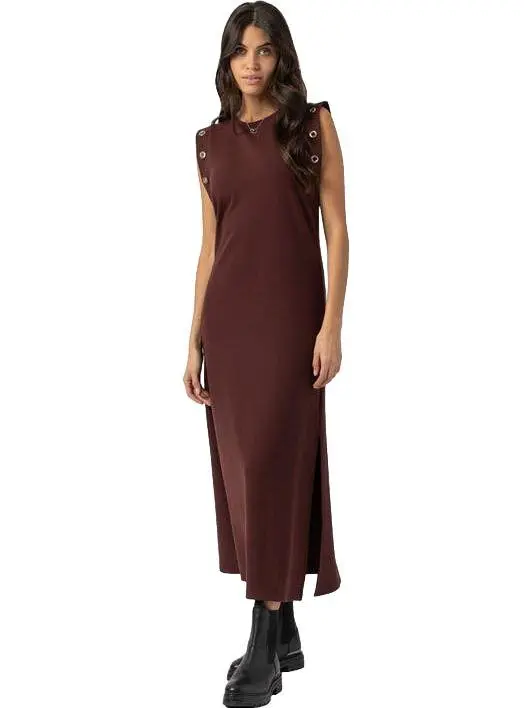 SAINT + SOFIA Rowan Eyelet Dress - Maroon