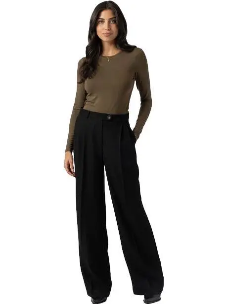SAINT + SOFIA Emery Wide Leg Pant - Black