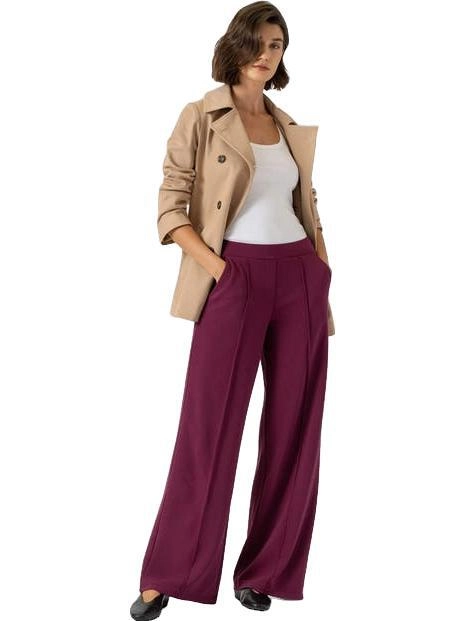 SAINT + SOFIA Keller Wide Leg Pant - Plum