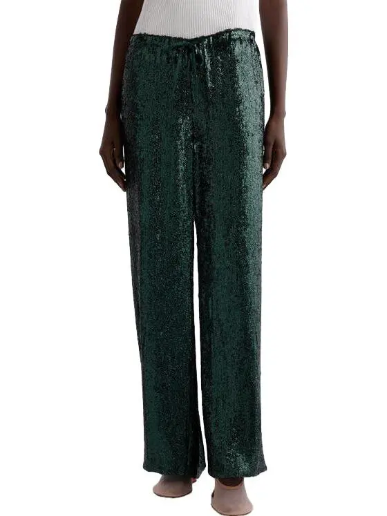 Dries Van Noten Sequin Drawstring Pants - Bottle