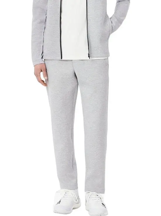 Lacoste Mesh Panel Tapered Track Pants - Grey Chine/ Light Grey