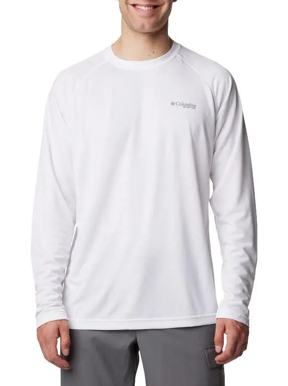 Columbia Pfg Solar Stream™ Long Sleeve Performance T-shirt - White