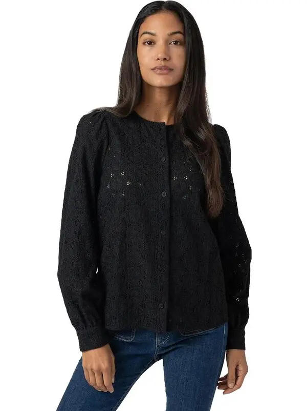 SAINT + SOFIA Tabitha Blouse - Black Broderie