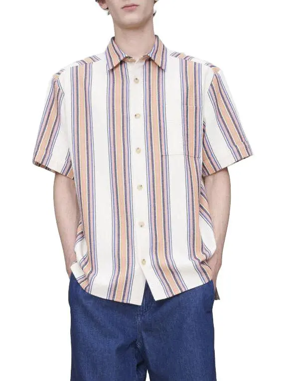 A.p.c. Ross Short Sleeve Button-up Shirt - Aad Ecru