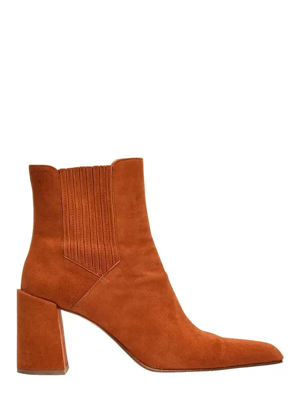 Gabriela Hearst Luke Suede Booties - Rust Brown