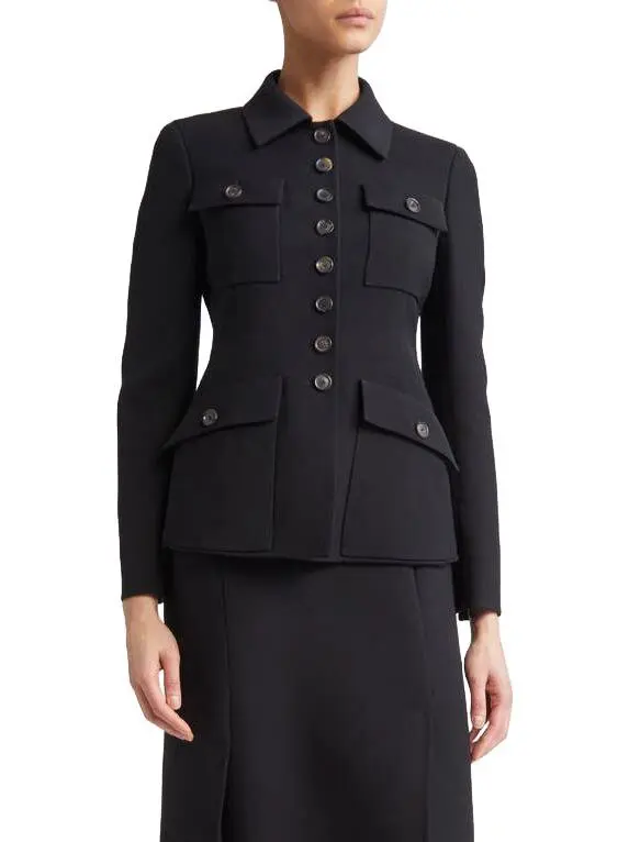 Akris Delia Virgin Wool Jacket - Black