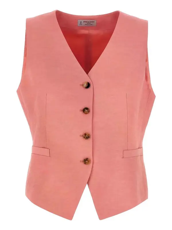 Alberto Biani Buttoned Vest - Pink