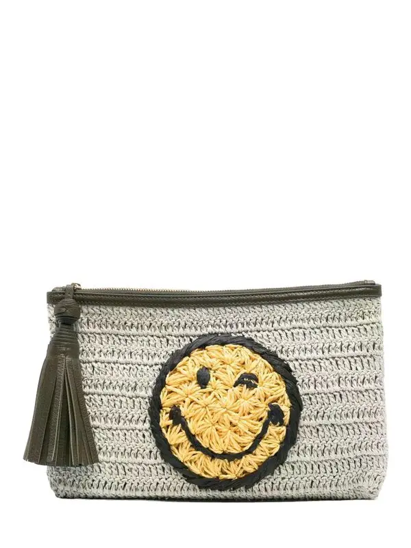 ANYA HINDMARCH Raffia Clutch - Neutrals