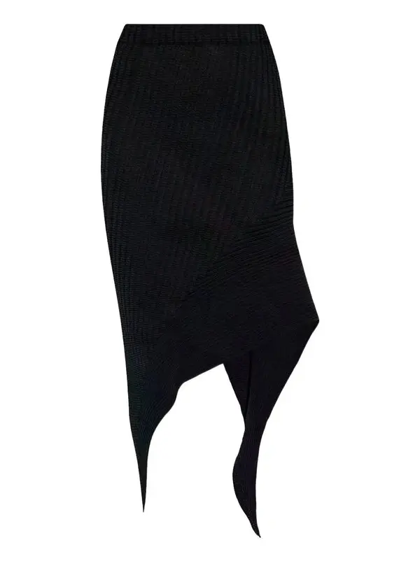 Issey Miyake Asymmetrical Mini Skirt - Black