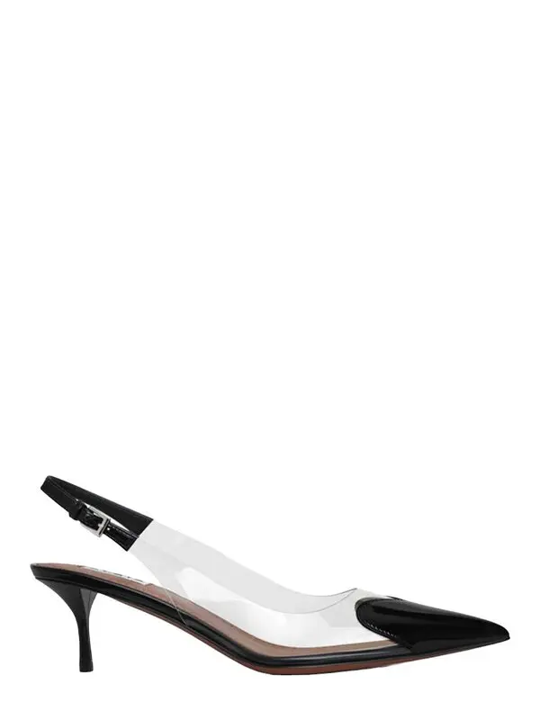 Alaïa Le Cœur Patent Leather Slingbacks - Black