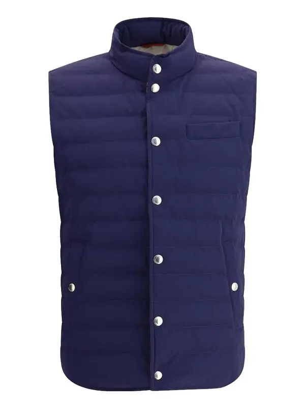 Brunello Cucinelli Padded Down Vest - Blue