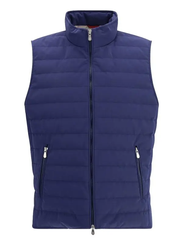 Brunello Cucinelli Quilted Gilet Jacket - Blue