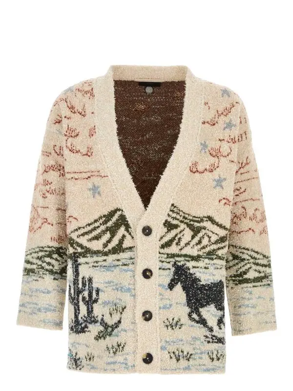 Alanui Embroidered Wool Blend Cardigan - Printed
