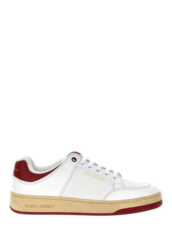 Saint Laurent Sl/61 Leather Sneakers - White