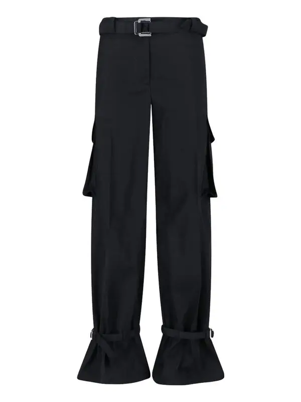 Attico Wide Leg Trousers - Black