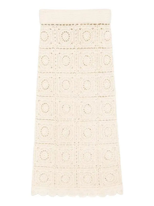 MALINA Mid-length Skirt - Beige