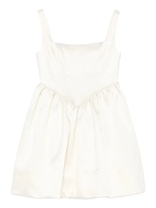MALINA A-line Sleeveless Dress - White