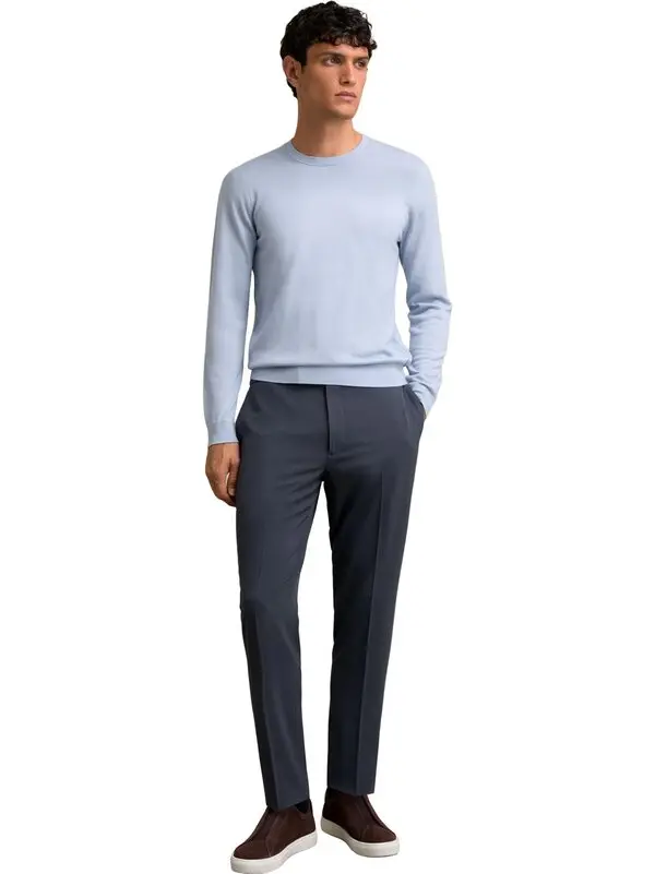 REISS Slim Fit Drawstring Trousers - Airforce Blue