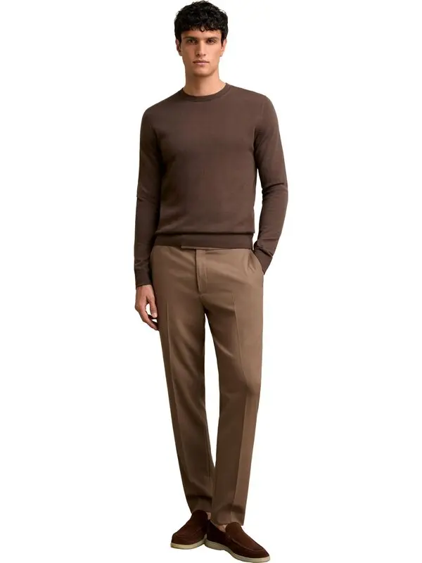REISS Slim Fit Drawstring Trousers - Camel