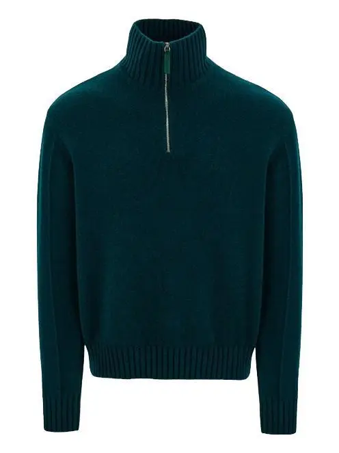 FERRAGAMO High Neck Cashmere Pullover - Metallic