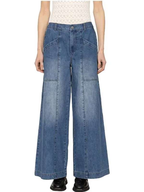 Sea Velma Wide Leg Jeans - Blue