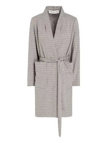 SHIRTAPORTER Houndstooth Metallic Overcoat - Blue