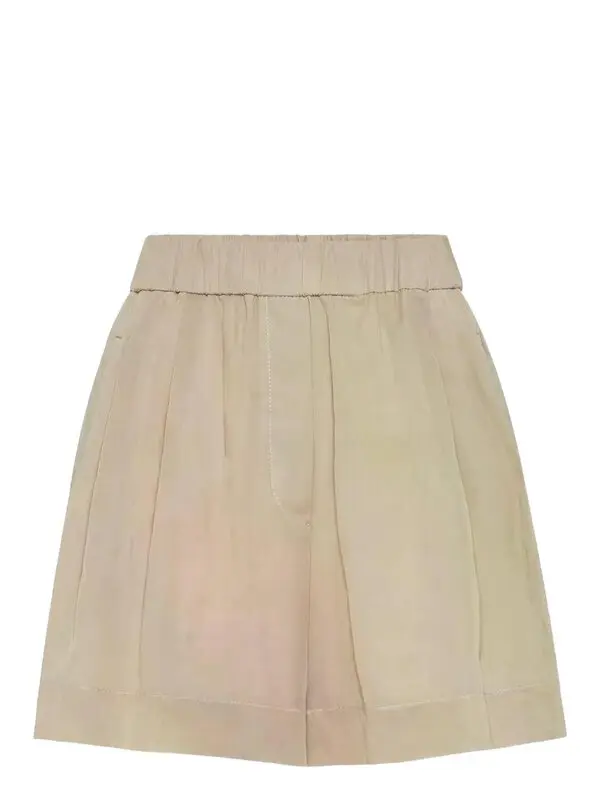 Brunello Cucinelli Organza Shorts - Neutrals